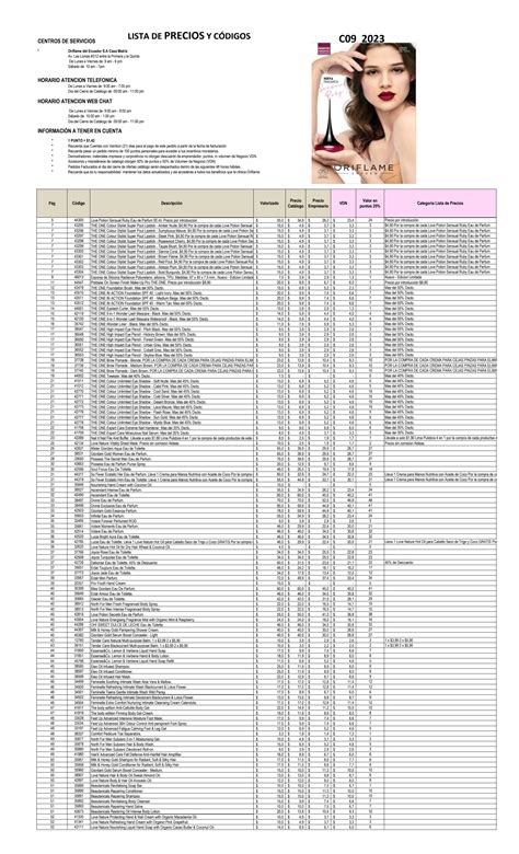 Lista de Precios C9 Ec by Oriflame Latinoamérica Issuu