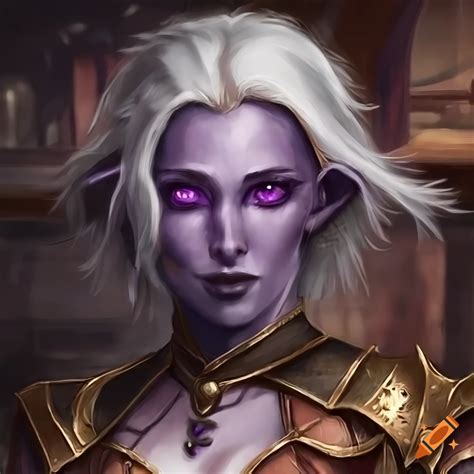 Female Drow Bard With Instrument In A Medieval Tavern Setting On Craiyon