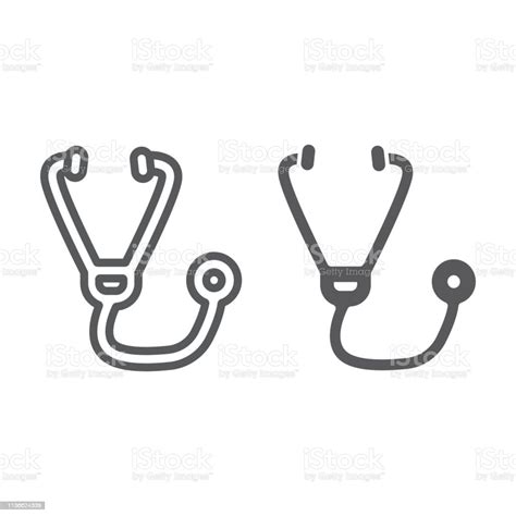 청진 선 및 문양 아이콘 의학 및 심장학 의료 기기 기호 벡터 그래픽 흰색 바탕에 선형 패턴 10에 대한 스톡 벡터 아트 및 기타 이미지 Istock
