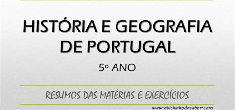 Caderno das Perguntas História e Geografia de Portugal 5º ano