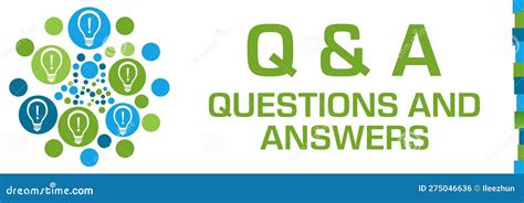 Q And A Questions And Answers Green Blue Dots Circular Bulbs Left