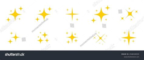 Sparkle Star Vector Icons Set Star Stock Vector Royalty Free