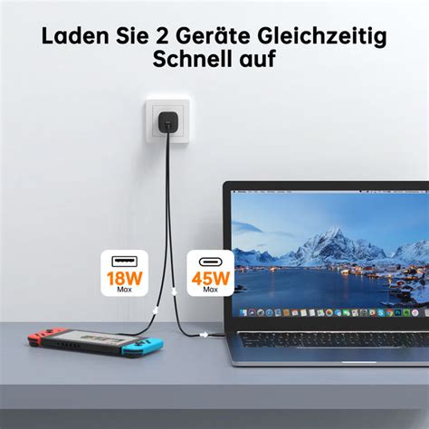 Novoo 67w Usb C Ladegerät Gan Ⅲ Usb C Netzteil Mit Schnellladeleistung