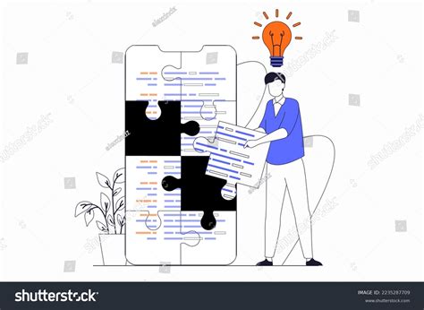 Web Development Concept People Scene Flat Stock Illustration 2235287709 Shutterstock