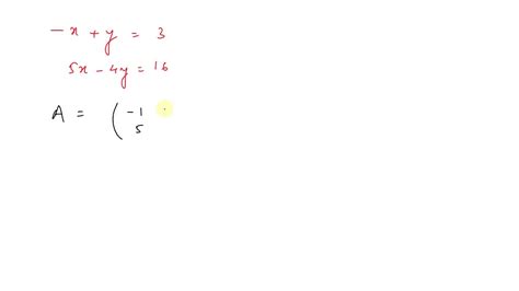 Write A Matrix Equation Equivalent To The System Of Equations X Y 3 5