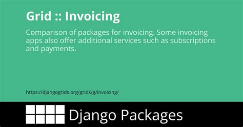 Django Packages Invoicing
