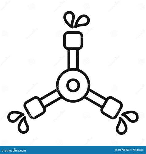 Simplified Drop Irrigation System Icon Stock Vector Illustration Of Care Icon 318795932
