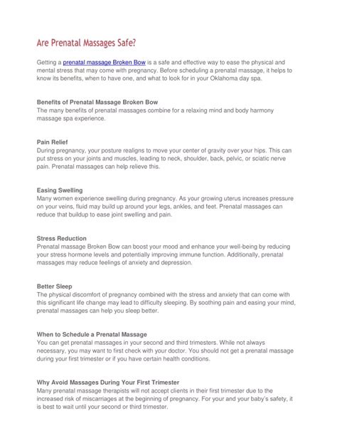 Ppt Are Prenatal Massages Safe Powerpoint Presentation Free Download