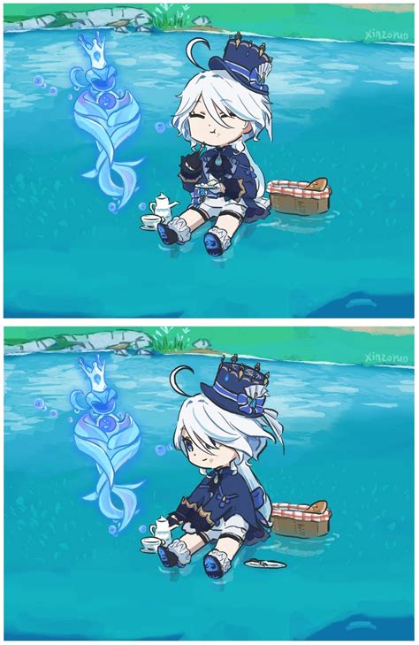 Furina And Singer Of Many Waters Genshin Impact Drawn By Xinzoruo