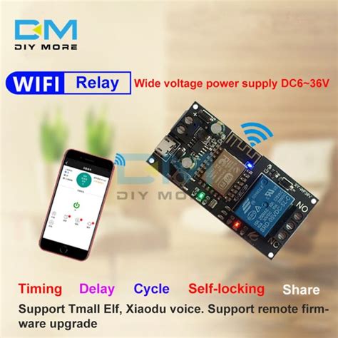 Original Diymore Sinilink WIFI Mobile Phone Remote Control Relay Module DC V V Smart