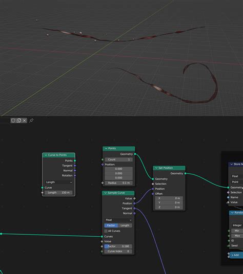 Sampling Multiple Curves Splines In One Object Geometry Nodes
