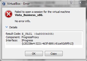 VirtualBox Error Loading VM Super User
