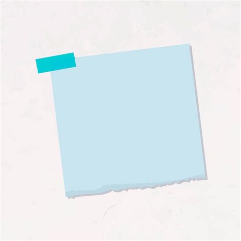 Lege Lichtblauwe Briefpapier Dagboek Sticker Vector Gratis Vector