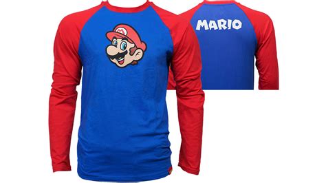 Super Mario™ Youth Mario Raglan T Shirt S Nintendo Official Site