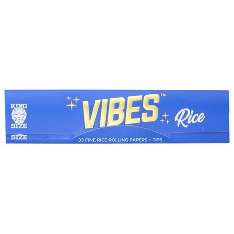 Vibes Rice Rolling Papers Tips King Size Bobo