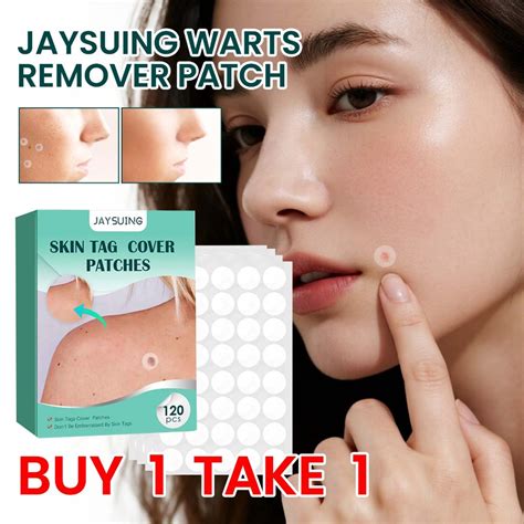 Jaysuing Skin Tag Remover Patches 120pcs Safe Painless Mole Warts