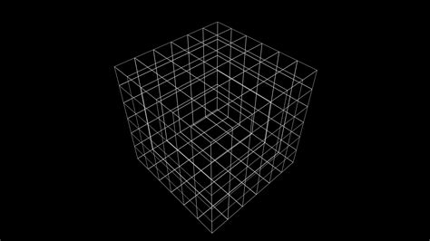A Wireframe Cube Element Rotates Loop 12562095 Stock Video At Vecteezy