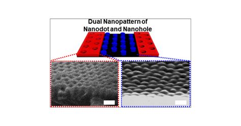 Dual Nanopatterns Consisting Of Both Nanodots And Nanoholes On A Single Substrate Acs Applied