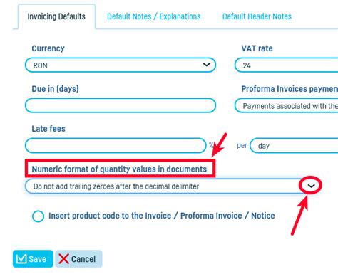 Numeric Format Of Quantity Values In Documents