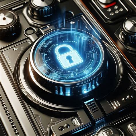 digital lock symbolizing cyber security digital access conceptual
