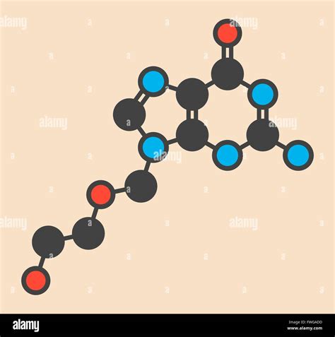 Acyclovir Aciclovir Antiviral Drug Molecule Used In Treatment Of
