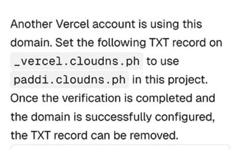 Domain Is Pending Verification Help Vercel Community