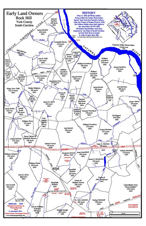 Early Land Owners In Rock Hill Mayhugh Heritage Maps Name Index