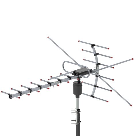 Mile Outdoor Tv Antenna Motorized Amplified Hdtv P K Db