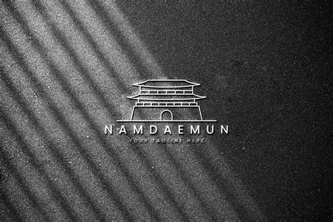 Namdaemun With Line Art Logo Vector Graphic By Sd22 · Creative Fabrica