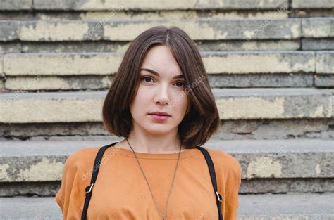 Beautiful Dark Haired Girl Stock Photo By Mashimara 87452112