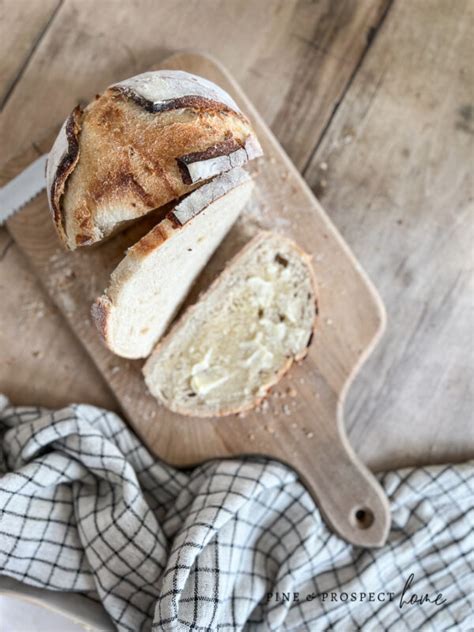 Simple Sourdough Bread In A Dutch Oven Pine And Prospect Home