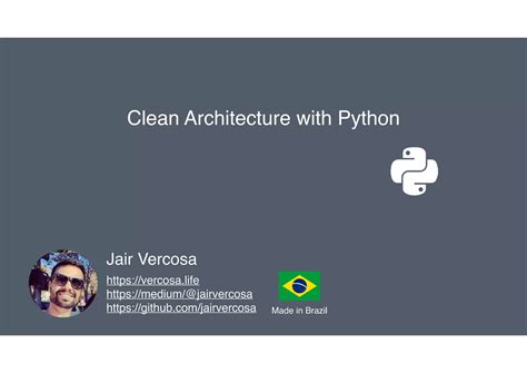 Clean Architecture With Python Ppt