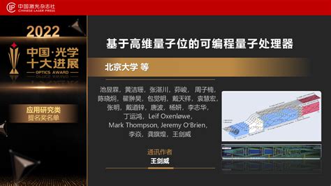 新闻 纳光电子前沿科学中心两项成果入选2022中国光学十大进展、一项成果获提名奖励 北京大学纳光电子前沿科学中心