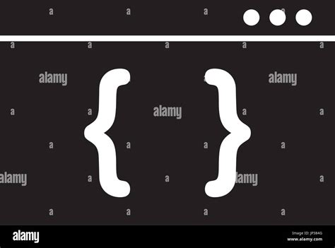 Template Computer With Brackets Stock Vector Image Art Alamy