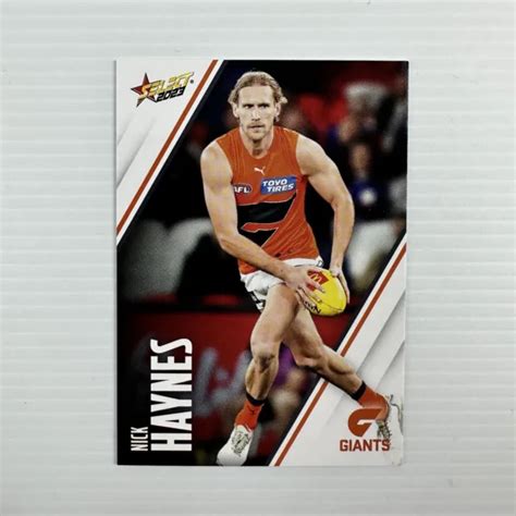 2023 Select Afl Footy Stars Gws Giants Nick Haynes 76 Vgc Trading Card