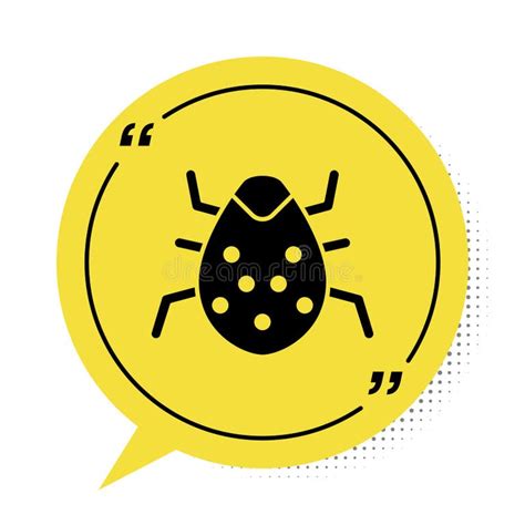 Black System Bug Concept Icon Isolated On White Background Code Bug