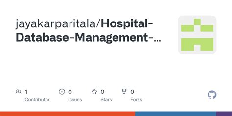 GitHub Jayakarparitala Hospital Database Management System