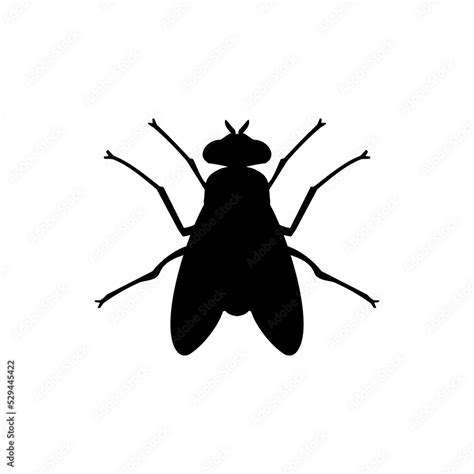 Fly Icon Silhouette Vector Illustration On White Background Fly Vector
