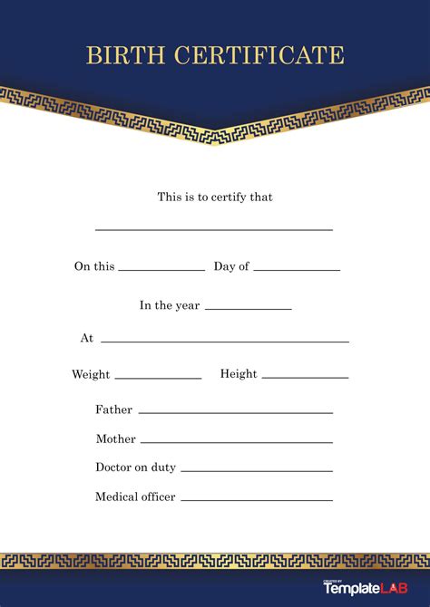 27 Birth Certificate Templates Word Ppt Pdf Artofit