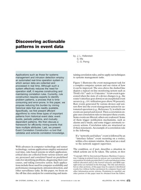 Pdf Discovering Actionable Patterns In Event Data