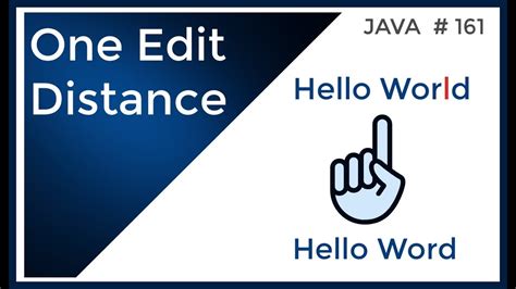 Coding Technical Interview One Edit Distance Youtube