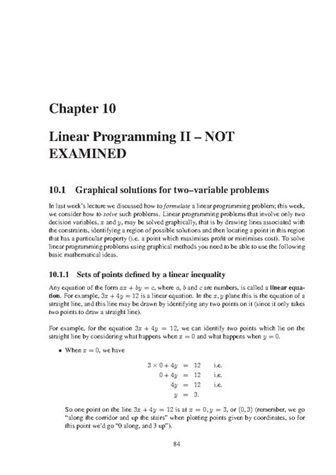 Mas1403 2016 2017 Lecture Notes Chapter 10 Linear Programming Ii