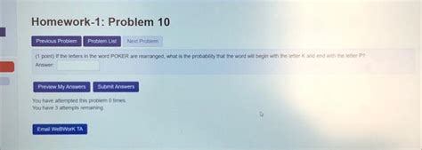 Solved Homework 1 Problem 10 Previous Problem Problem List