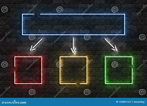 Vector Realistic Isolated Neon Sign Of Infographics Frames For Template