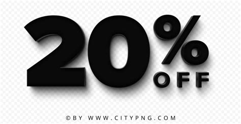 Black 20 Off Png Png And Clipart Images Citypng