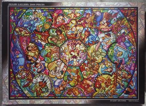 Tenyo Disney All Star Characters Stained Glass Jigsaw Puzzle 2000 Pcs