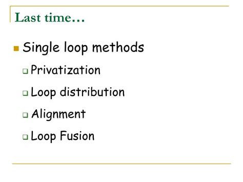 Ppt Creating Coarse Grained Parallelism For Loop Nests Powerpoint