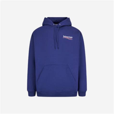 발렌시아가 폴리티컬 캠페인 후드 미디움 핏 퍼시픽 블루 Balenciaga Kream