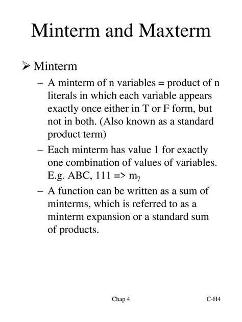 Lecture 4 Minterm and Maxterm - ppt download