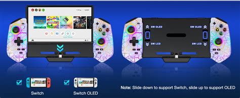 Hellcool Switch Controller For Nintendo Switch Oled Pro Controller For Handheld Grip With Hall
